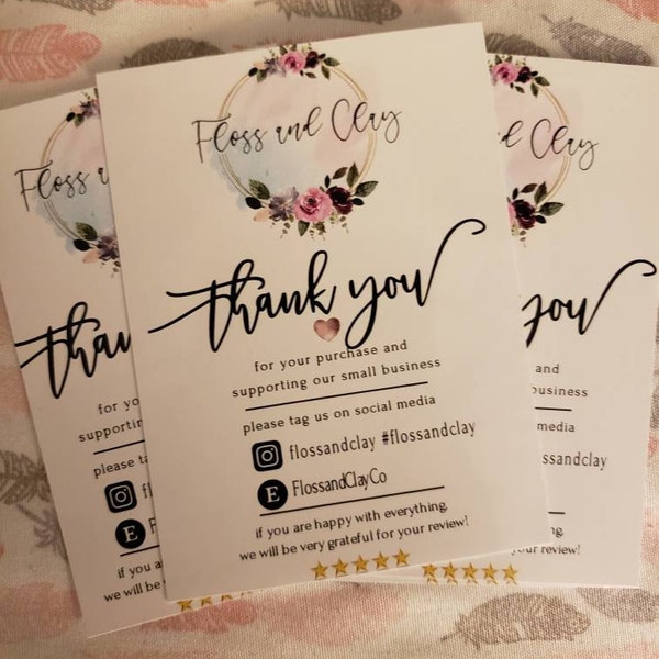 ADD YOUR LOGO - Printable Small Business Insert Card / Simple Shop ...