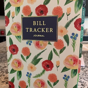 Planner Undated Bill Tracker Journal Organizer Budget Book Payments ...