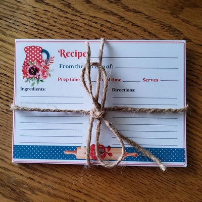 Printable Recipe Card, Pioneer Woman Inspired, Digital Download ...