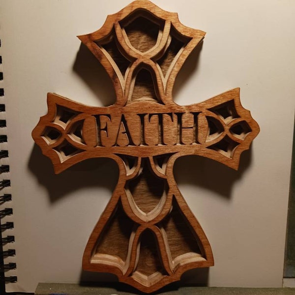 Easter Cross Intarsia Pattern Segmentation Scroll Saw Pattern Bandsaw ...
