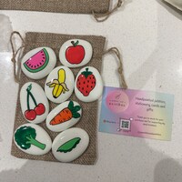 Pre Writing Painted Pebbles . Mark Making . Eyfs . Teaching Resources ...