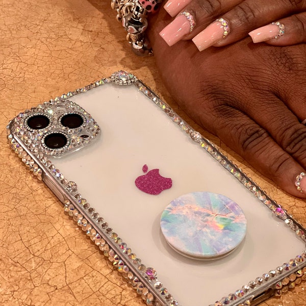 Custom Color and Glitter Sparkle Apple Logo Decal Sticker for Iphone ...