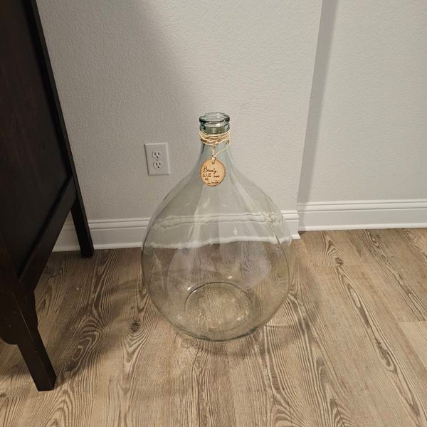 Vintage Transparent Glass Demijohn 54L – Rustic Decor, Home & Garden ...