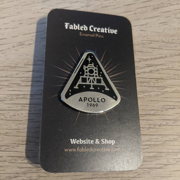 NASA Apollo 11 Lunar Lander Enamel Pin - Space Pin - Cosmic Science Art ...
