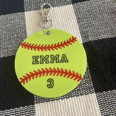 Softball Key Chains / Personalized Softball Key Chains - Etsy