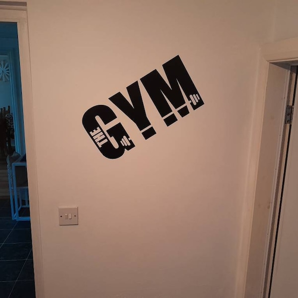 The Gym Quote Wall Sticker Art Home Decal Wallart Inspiration Gym ...