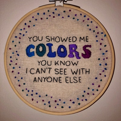 Custom Embroidery Lyrics - Etsy