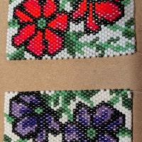 Two Dragonflies Loom Bead Pattern, Bracelet Cuff, Bookmark, Seed ...