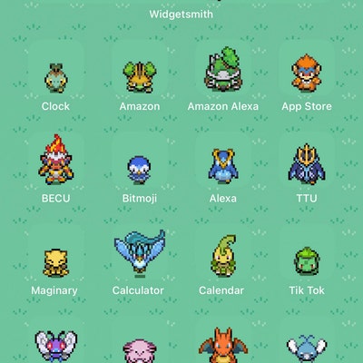 Custom IOS Icons & Widgets Pokemon Soul Silver and Heart Gold 73 Unique ...