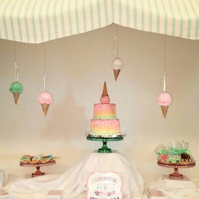 Ice Cream Party Box Set of 4, Ice Cream Truck Cupcake Box, Pastel ...