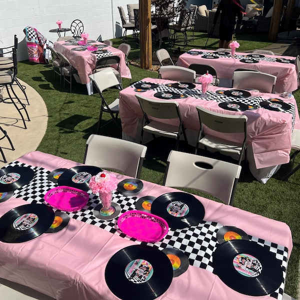 Vinyl Record Plate Chargers, Authentic 33's, Custom Labels, Table Decor ...