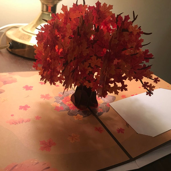 Paper Love Autumn Tree Pop up Card, Fall Tree, Handmade 3D Popup ...