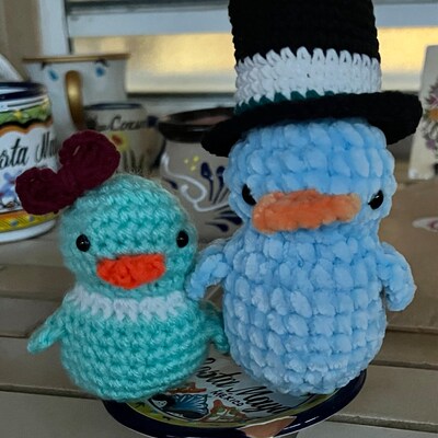 Pocket Duckling Crochet Pattern Good Luck Duck Amigurumi - Etsy