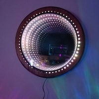 İnfinity Mirror Wall Decor, İnfinity Effect, LED Light Wall Decor, Wooden Wall Decor, Neon ...