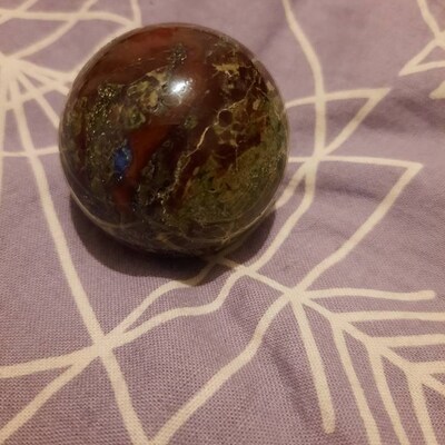 1pc 40mm Natural Dragon Blood Stone Quartz Sphere Crystal Ball,rock ...