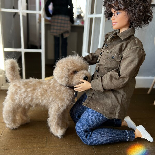 Needle Felted Goldendoodle, Cockapoo Dog, Custom Pet Replica Portrait ...