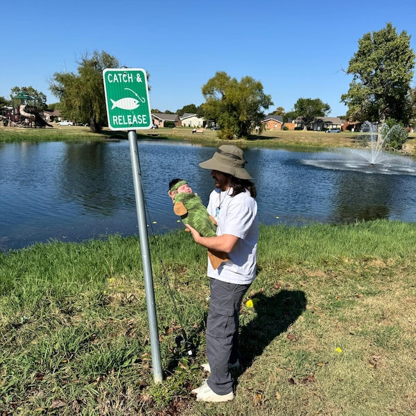 Crochet Trout Bass Fish Costume for Baby, Cocoon and Headband With ...