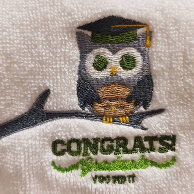 Graduation OWL Embroidery Design, Cap Embroidery Pattern,diploma Owl ...