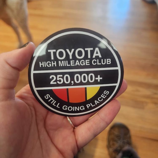 Toyota High Mileage Club Vinyl Sticker - Japanese Vintage Retro Decal ...