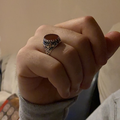 Handmade Shia Allah Ring Men's Woman's Yemeni Aqeeq - Etsy