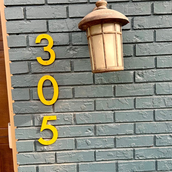 Honey Yellow - Powder Coated Aluminum Numbers With Matching Screws - Etsy
