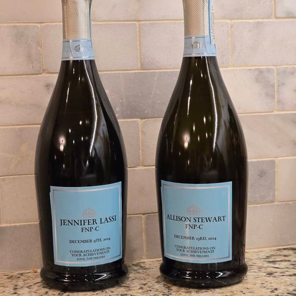 Custom Tiffany & Co. Wine Bottle Labels for Bachelorette Party, Bridal ...