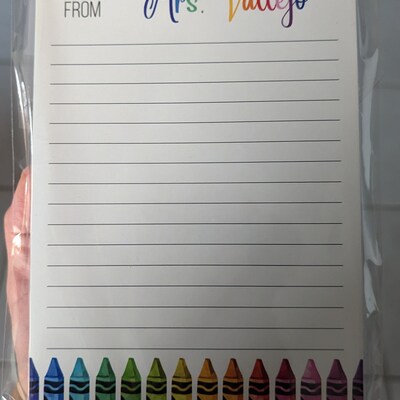 Teacher Personalized Notepad, Custom Teacher Notepad, Teacher ...