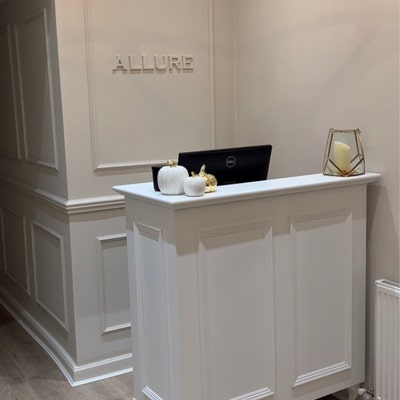 Large Curved Reception Desk French Style Shabby Chic - Etsy