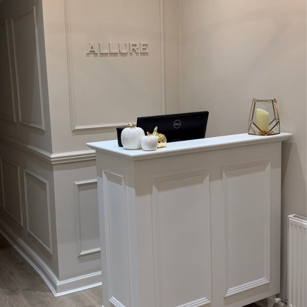 Large Curved Reception Desk French Style Shabby Chic - Etsy