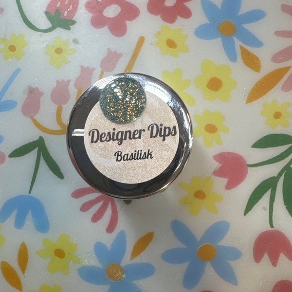 Basilisk- Dip Powder, Dip Powder for Nails, Acrylic, Iridescent, Green ...