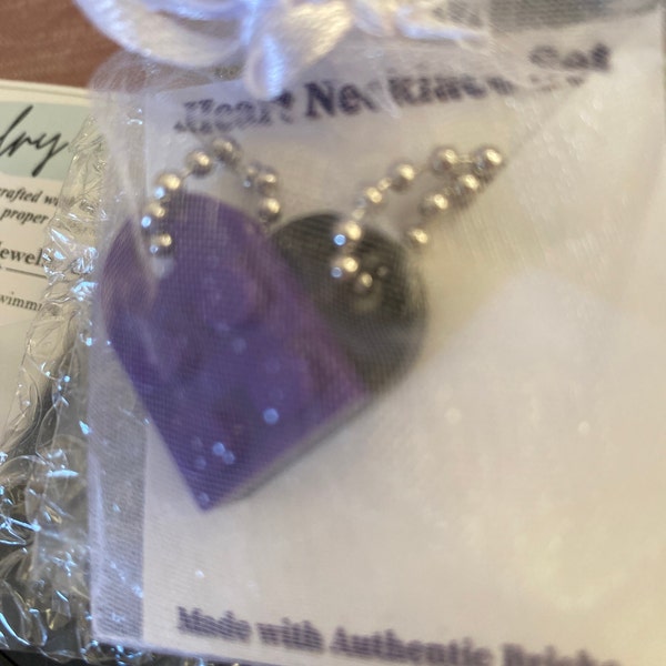 Heart Necklace Set, Made With Authentic LEGO® Bricks, Matching ...