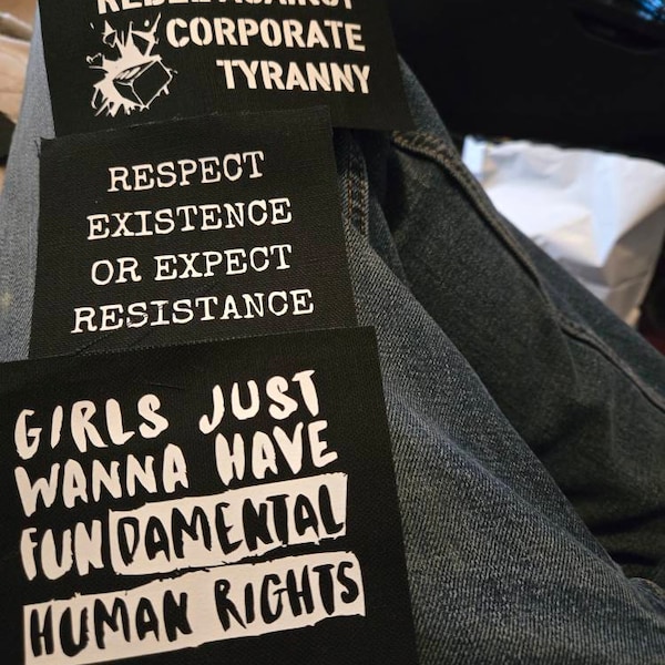 Punk Patches - Crust Punk Patches - Feminist Equality Anti-racist ...