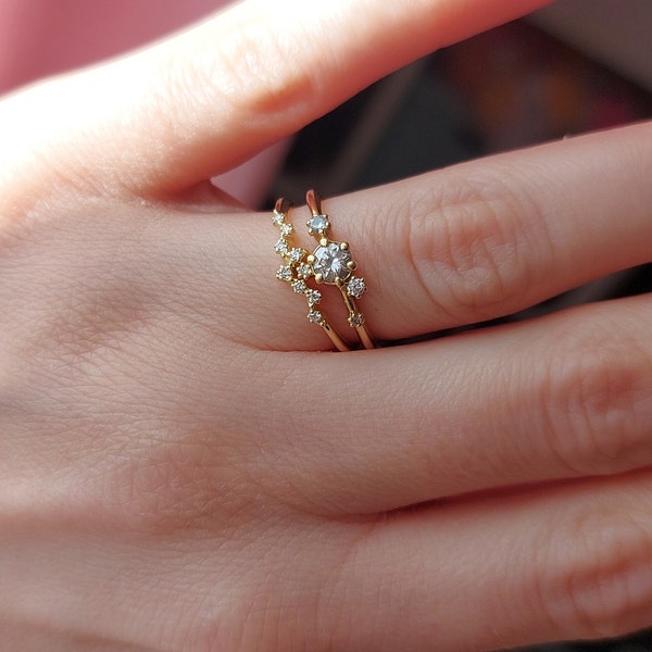 Diamond Ring, Classy Diamond Ring, Minimalist Engagement Ring, Simple ...