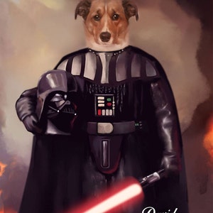 Custom Dog/cat/human Anakin Digital File Portrait . Custom - Etsy