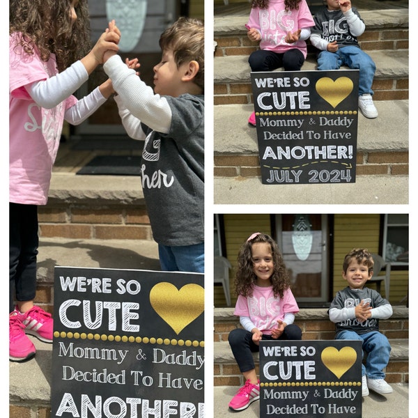 We Love Grammy, Printable Chalkboard Sign, Baby Photo Prop, Gift for ...