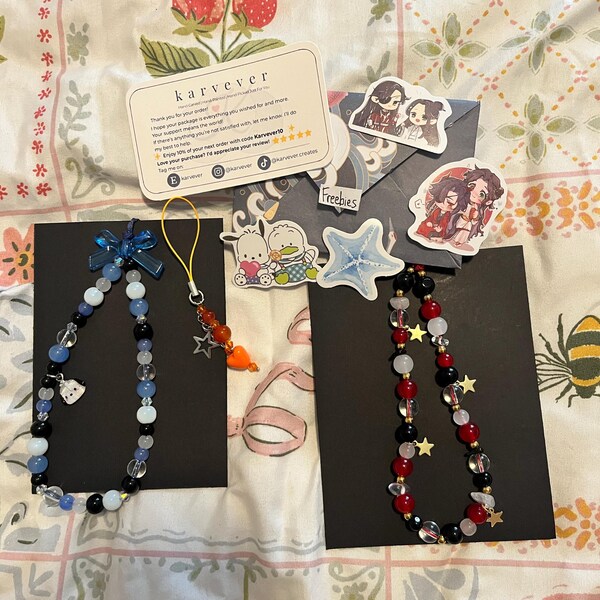 Stray Kids Inspired Black, White Phone Charm With Dice, Butterflies ...