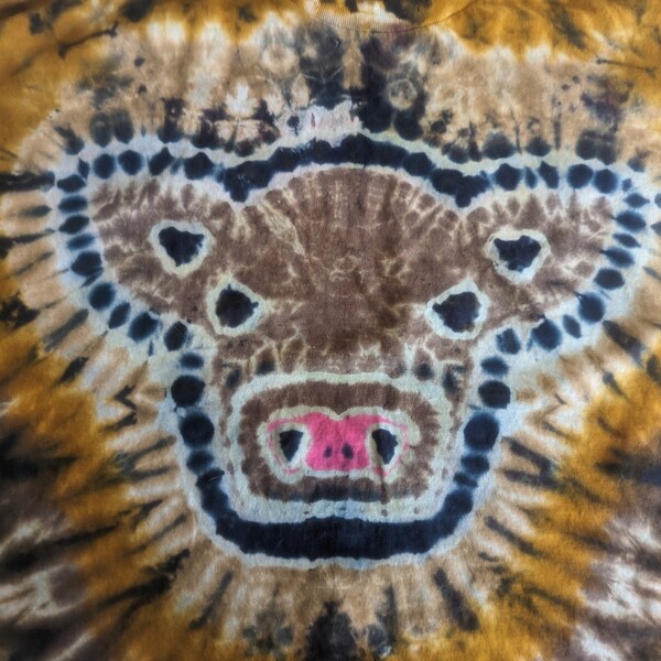 Hand Dyed Made to Order Cow Tie Dye Shirt, Brown Cow Tie Dye, T-shirt ...
