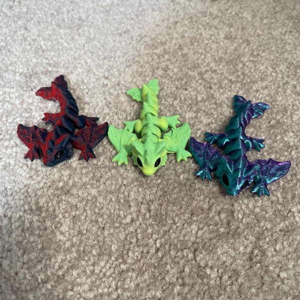 3D Printed Marine Animal Toy Bundle, Colorful Fidget and Sensory Aids ...