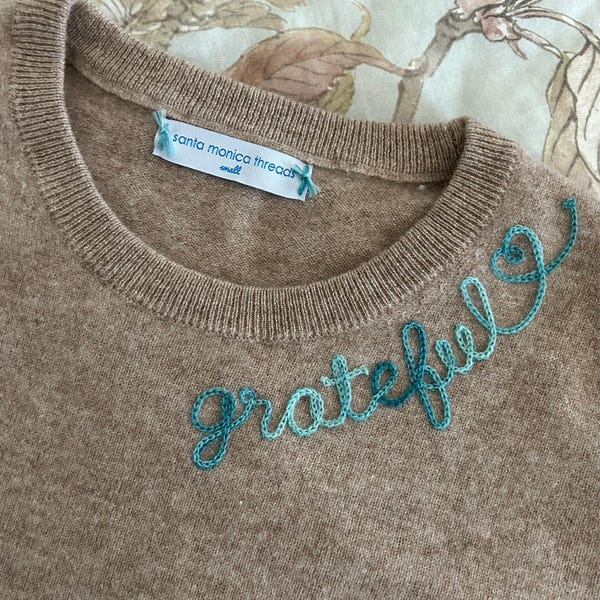 I Can't I've Got Mahj Embroidered CASHMERE Sweater, Mahjong Player ...