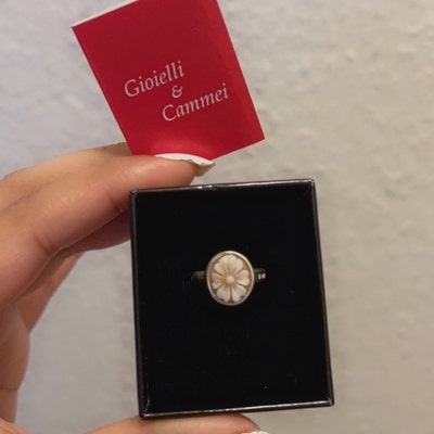 Silver Pendent With Handmade Cameo moon - Etsy