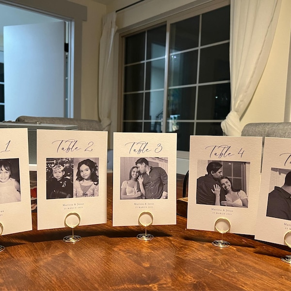 Wedding Table Picture Numbers Template Baby Photo Table Numbers DIY ...