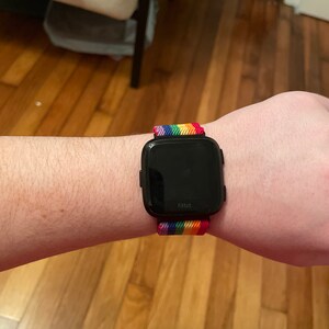 Elastic Fitbit Versa Watch Band Rainbow Pride Versa 1 / 2 / Lite - Etsy