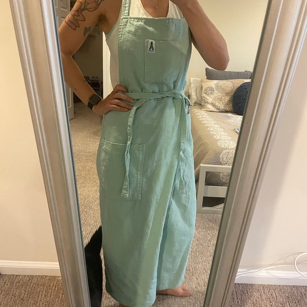 Aqua Blue Durable Cotton Canvas Pottery Apron Ceramic Apron Throwing ...