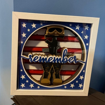 3D BATTLEFIELD CROSS SVG Memorial Day Shadow Box Svg Road Trip Svg ...