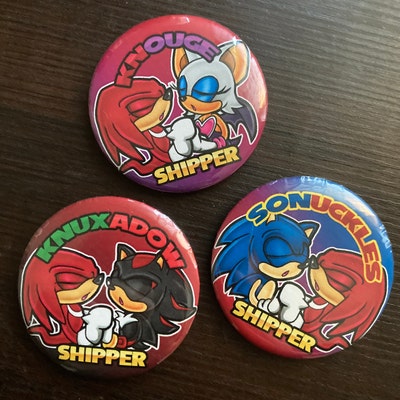 Sonic the Hedgehog Ships Pin Buttons Sonamy Sonally Sonadow Sonaze ...