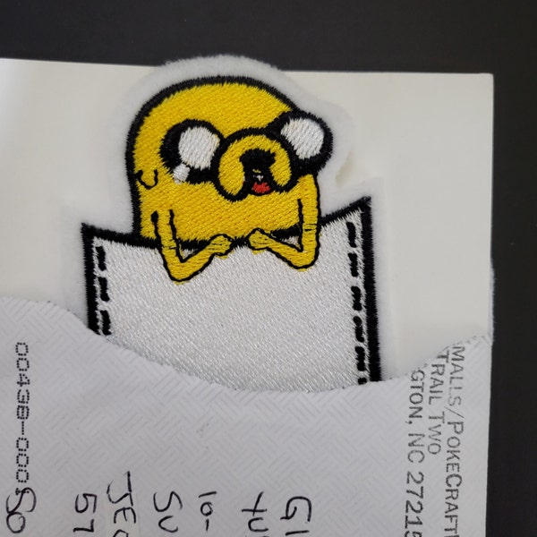 Jake the Dog in a Pocket - Adventure Time Iron on Patch - Etsy