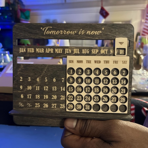 Gift for Him Desk Calendar Desk Accessories Office Decor Perpetual ...