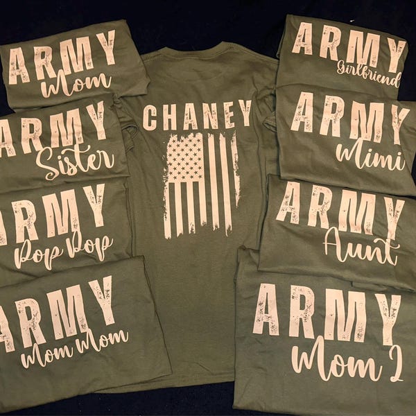 Personalized Army Family T-shirt, Army Graduation Gift - Etsy