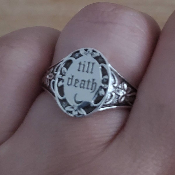 Mickey Mouse Ring Sterling Silver Ring Signet Ring Mickey Ring Engraved ...