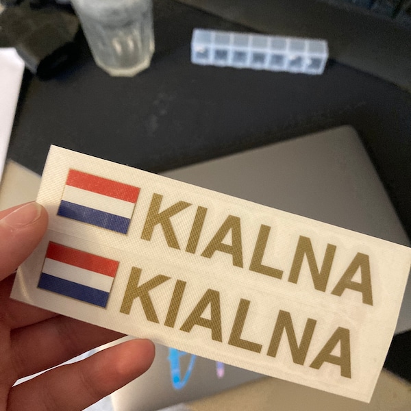 Helmet Driver Name Stickers With Flags - MSA Race Rally Car Decal Vinyl ...